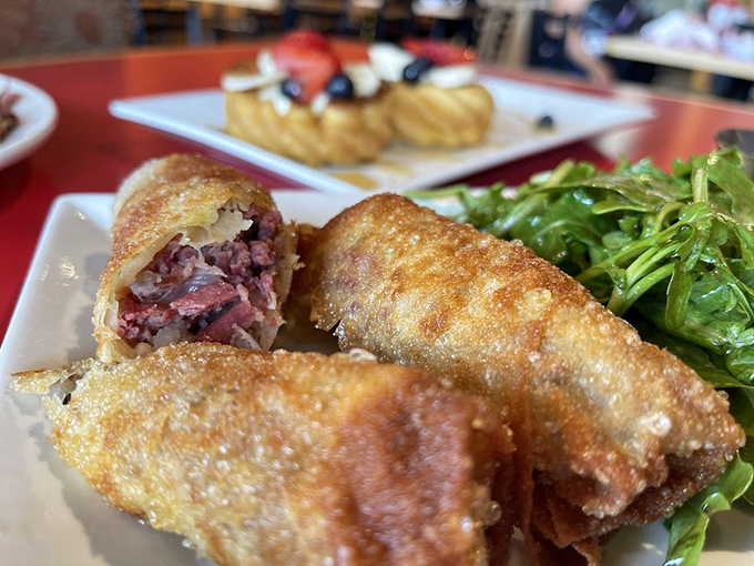 Corned beef egg rolls: the unexpected breakfast hero nobody knew they needed until this very moment.