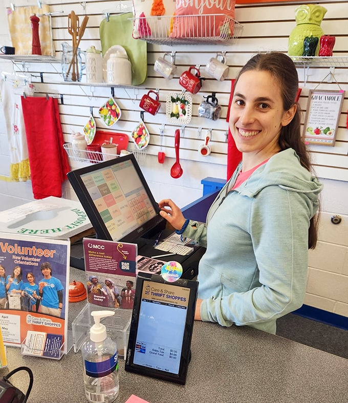 Friendly volunteers make the shopping experience special, with genuine smiles that say, "Yes, I also think that vintage teapot would look perfect in your kitchen."