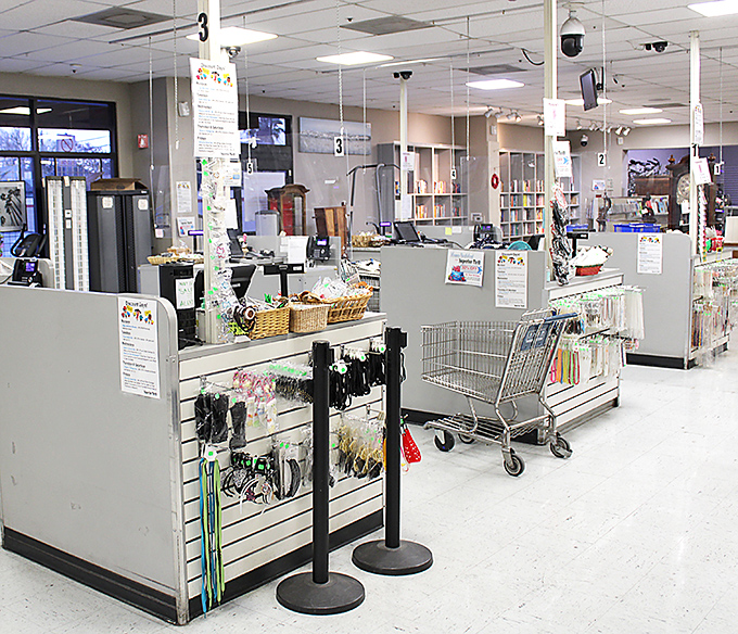 The checkout area&mdash;where the magic number appears, always surprisingly lower than you braced yourself for.