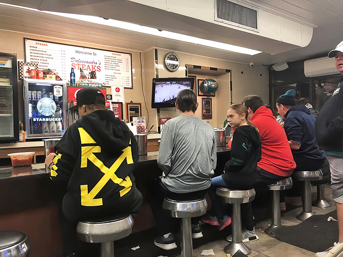 The counter seats: Philadelphia's most coveted front-row tickets. Watch sandwich artistry unfold while perched on these stainless steel thrones.