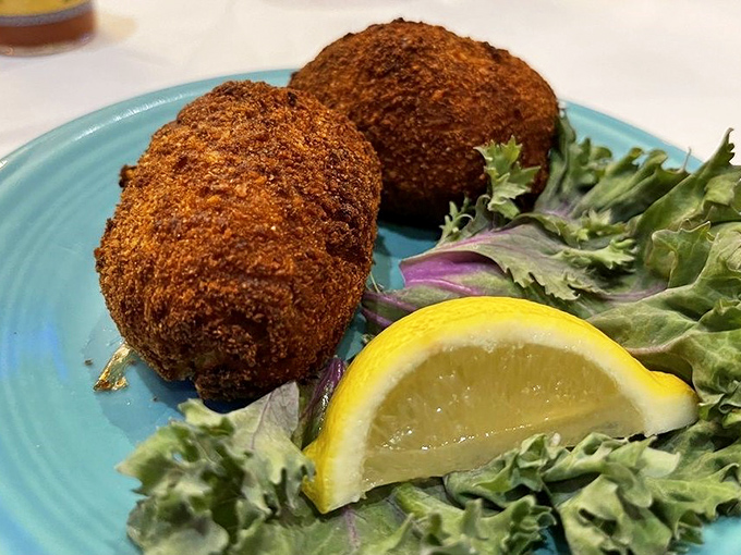 Croquettes so perfectly golden and crisp, they make a satisfying sound when broken that's music to a hungry diner's ears.