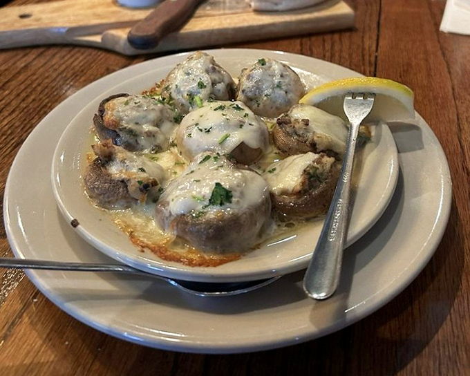 These crab-stuffed mushrooms aren't just appetizers&mdash;they're little umami bombs of ocean-meets-earth goodness. The perfect prelude to beef paradise.