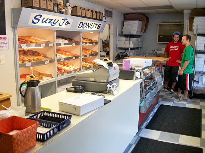 The interior speaks volumes: no-nonsense, all-business, and completely focused on what matters&mdash;getting fresh donuts into hungry hands.