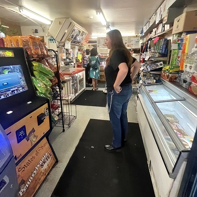 The narrow aisles of Gooey Looie's create an intimate shopping experience. You're practically family by the time you reach the counter.