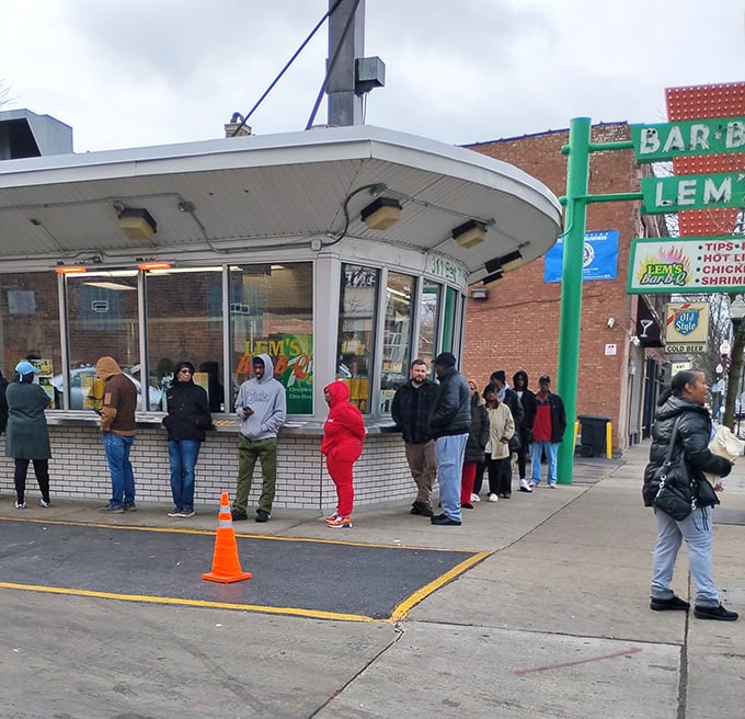 The line outside Lem's isn't a wait; it's a community of barbecue believers united in their quest for smoky perfection.