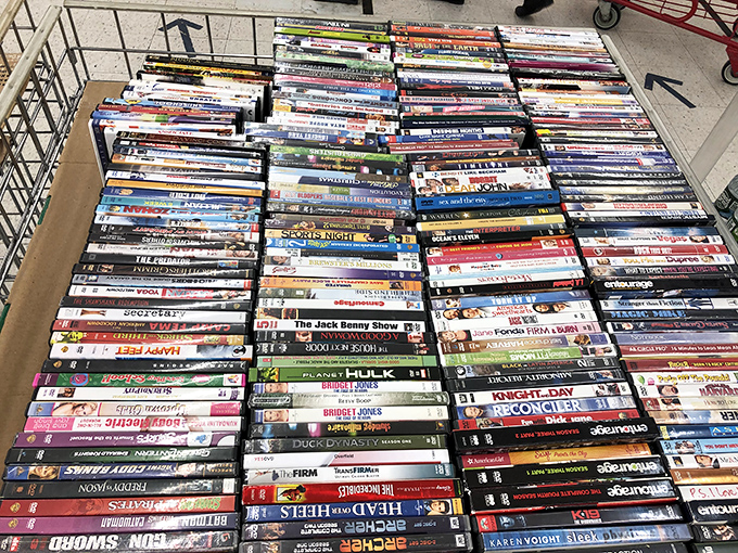 DVD heaven for movie buffs who still appreciate physical media. Spot three films you loved and suddenly two hours disappear.