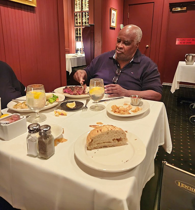 The true test of a great steakhouse: watching someone's face as they take that first perfect bite of beef. 