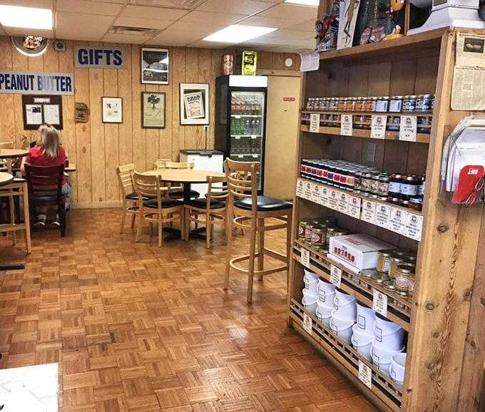 The simple dining area says, "We put our energy into the food, not fancy chairs." A temple of taste doesn't need marble columns.