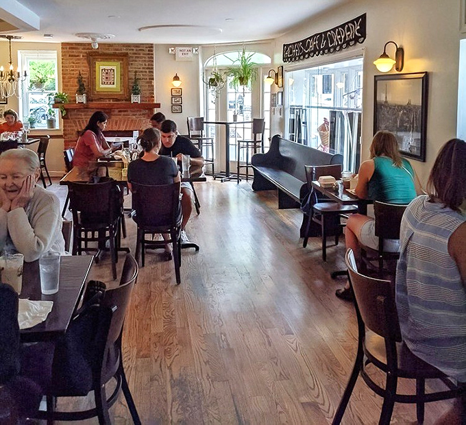 Happy diners in their natural habitat &ndash; surrounded by good food and that universal look of "I chose wisely today."