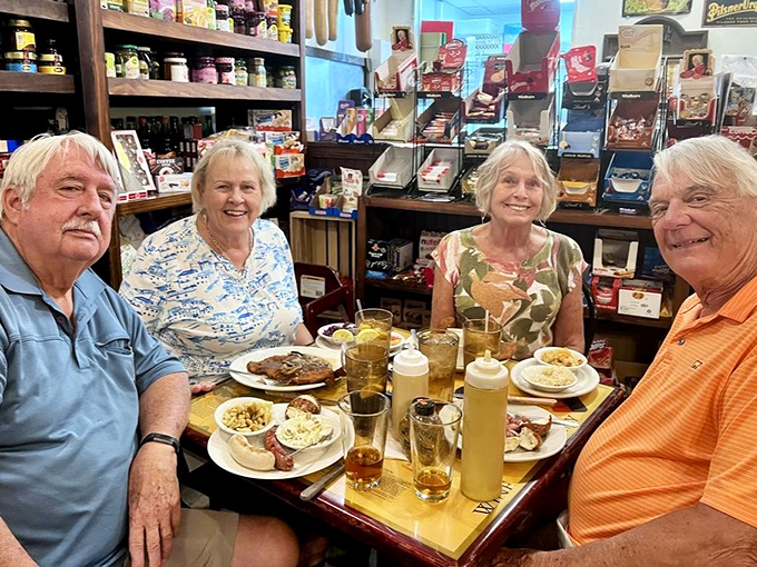Four friends, four beers, countless stories. In Germany they call this "gem&uuml;tlichkeit"&mdash;in Florida, we call it Tuesday night done right.