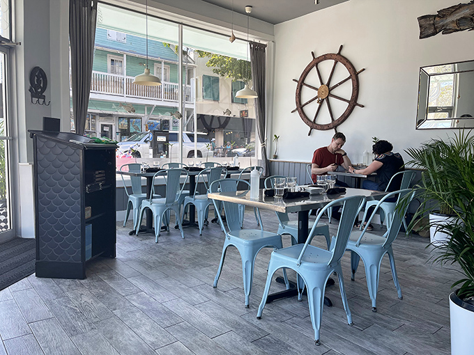 Where locals and tourists find common ground &ndash; over plates of impeccably fresh seafood and views of Old Town through sun-drenched windows.