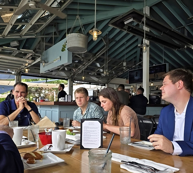 The indoor-outdoor design means you're never far from that million-dollar marina view, even when Maryland weather has other plans.