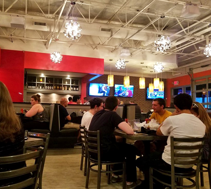 The true test of a restaurant: happy people engaged in that beautiful dance of conversation and consumption.