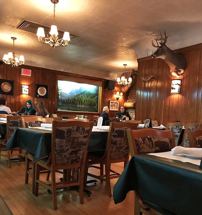 The dining room balances rustic charm with comfortable elegance &ndash; where both date nights and family celebrations feel equally at home.