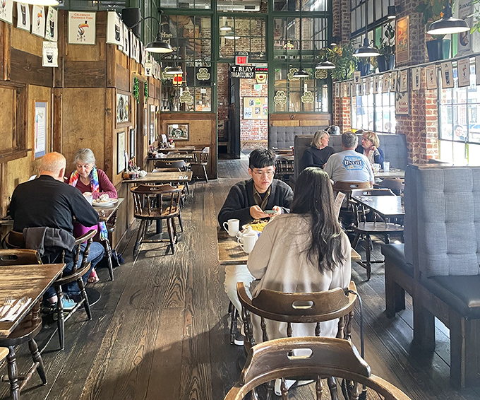 The dining room hums with conversation and clinking cutlery &ndash; a symphony of satisfaction conducted by hungry patrons and steaming plates.