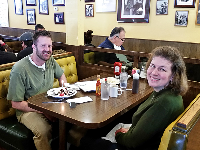 The true measure of a great diner: happy customers in comfortable booths, surrounded by the gentle hum of breakfast satisfaction.