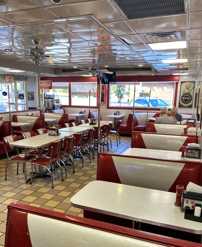 Some restaurants manufacture retro charm; The Spot simply preserved it&mdash;these tables have hosted first dates, family celebrations, and everyday meals for decades.