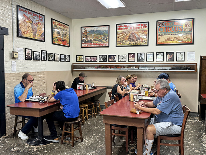 The communal dining experience: where strangers become friends over the universal language of good food.