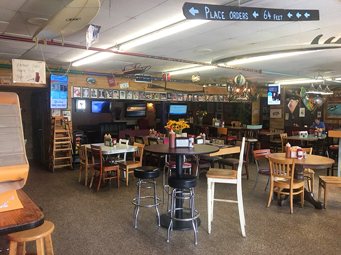 The dining room buzzes with conversation, laughter, and the satisfied sighs of sandwich-induced happiness everywhere.