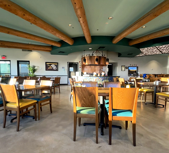 Wooden chairs that have heard a thousand "mmms" and exposed beams that have witnessed countless food-induced happy dances.