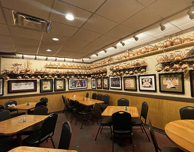 Where copper meets comfort. Those pots didn't just arrive from a catalog&mdash;they've witnessed decades of "That's amore" moments and birthday candles.