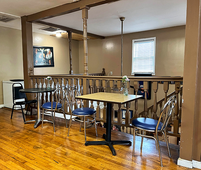 Wooden floors and simple tables create dining spaces where the food, not the decor, rightfully becomes the star of the show.