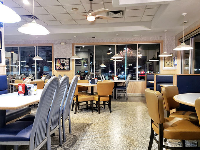 Clean lines, comfortable seating, and warm lighting&mdash;proving that sometimes the best dining rooms are the ones that let the food be the star.