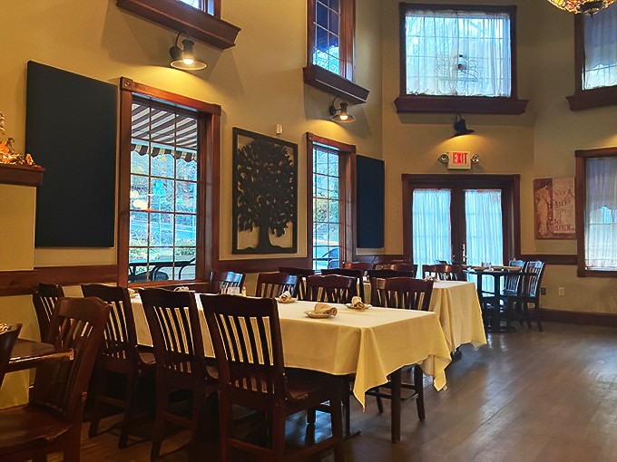 The main dining room where conversations flow as smoothly as the wine and memories are made.