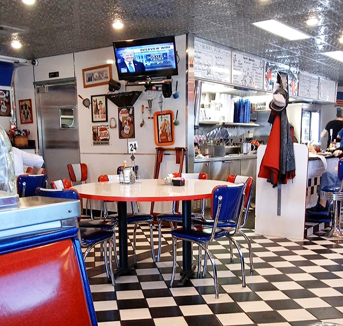 The round table setup isn't just functional&mdash;it's where strangers become neighbors and food becomes the universal language of small-town America.