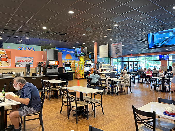 Where marble tables meet mint-green comfort, creating the perfect backdrop for your upcoming food coma.