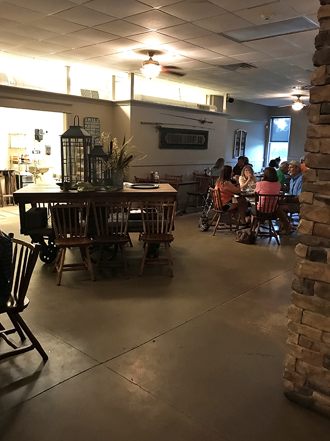 A dining room where strangers become neighbors and calories don't count. Those stone columns have witnessed countless food epiphanies.