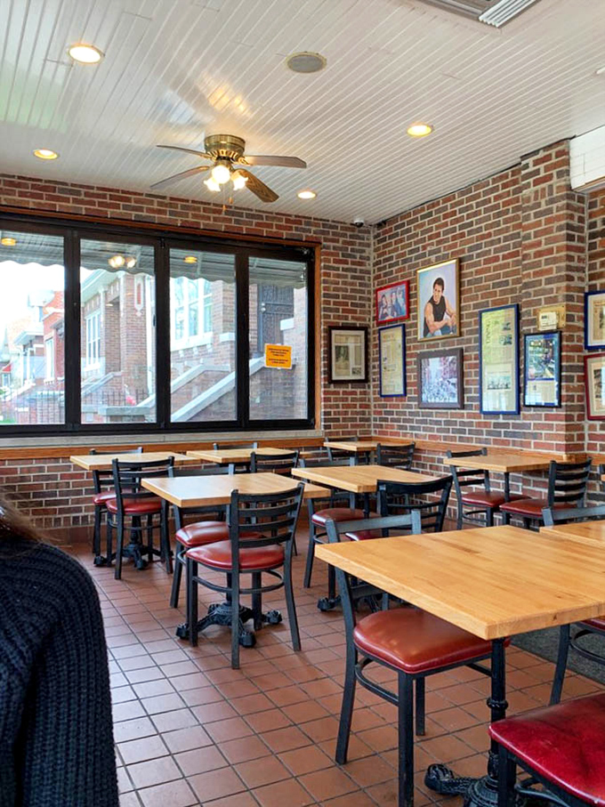 The dining area feels like eating in someone's particularly well-kept Italian home, if that home happened to serve incredible pizza.