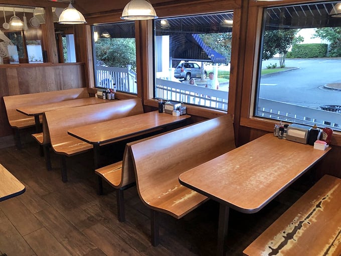 Classic diner booths with a view&mdash;where countless vacation memories have been made over plates of pancakes and mugs of coffee.
