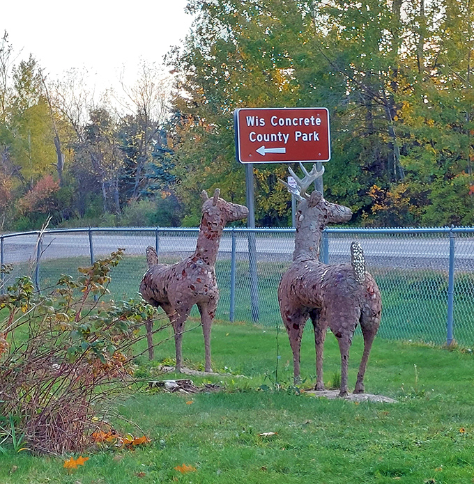 Even concrete deer know to follow the signs to Wisconsin Concrete Park, where they've been the unofficial greeters since day one.