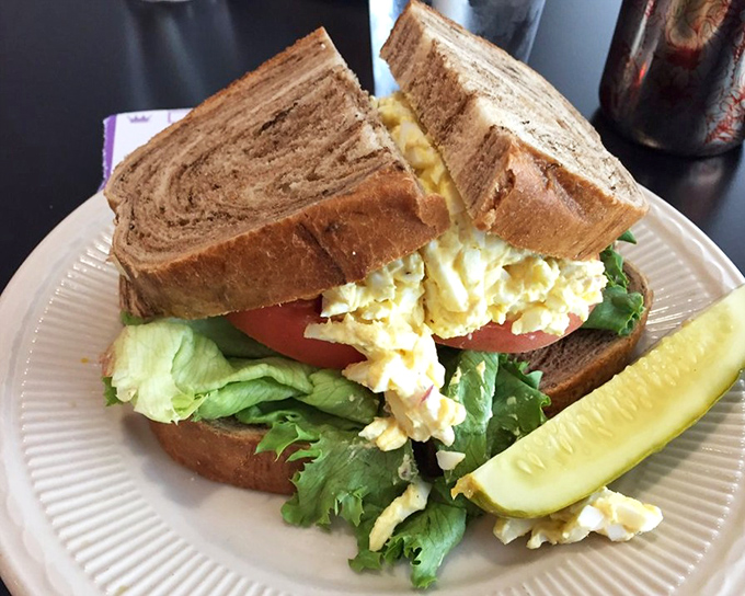 The humble egg salad sandwich, elevated to an art form. Fresh, simple ingredients arranged with care&mdash;the way lunch should be.
