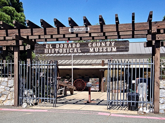 Step back in time at the El Dorado County Historical Museum, where artifacts of the Gold Rush await behind rustic wooden beams.