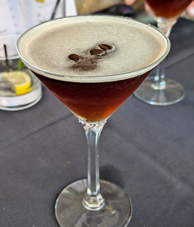 This isn't just an Espresso Martini – it's dessert in a glass with a caffeine kick that makes adult naptime optional.