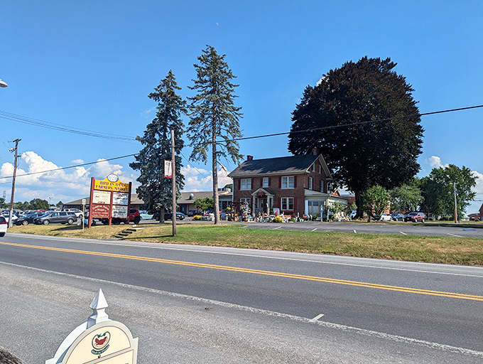 The original strip mall: Historic brick buildings house shops where "locally sourced" isn't a marketing trend but the only way business has ever been done.
