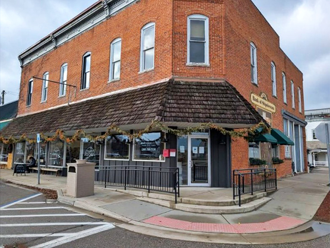 Brick buildings with stories to tell. This historic corner has likely witnessed generations of locals and visitors alike gathering for hearty meals and heartier conversations.