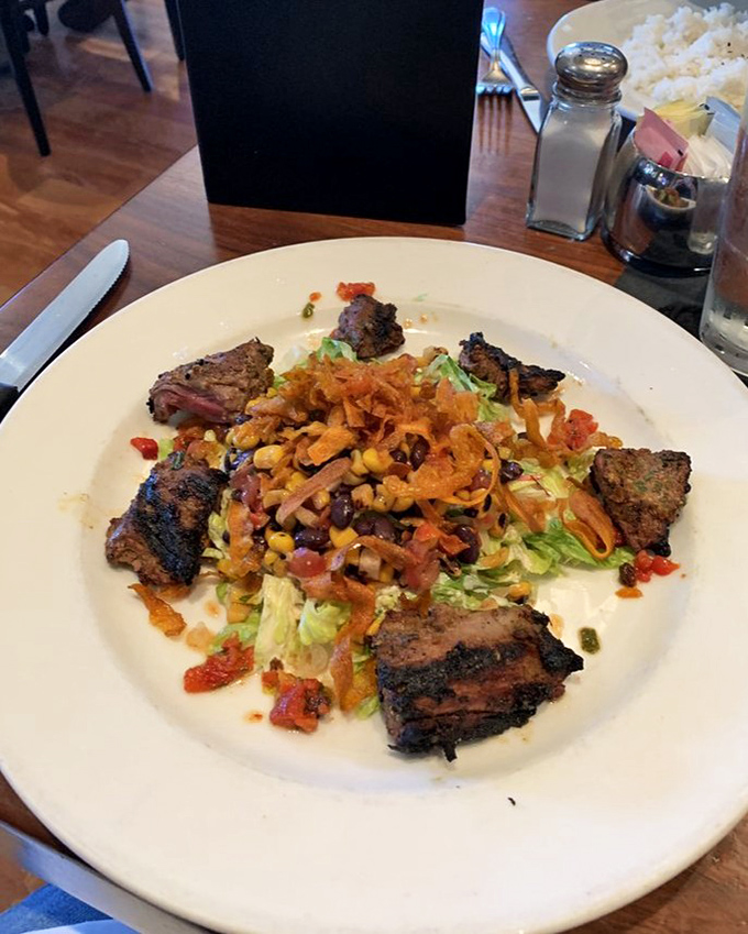 When steak decides to go casual on a salad&mdash;like a movie star in jeans, somehow even more impressive. 