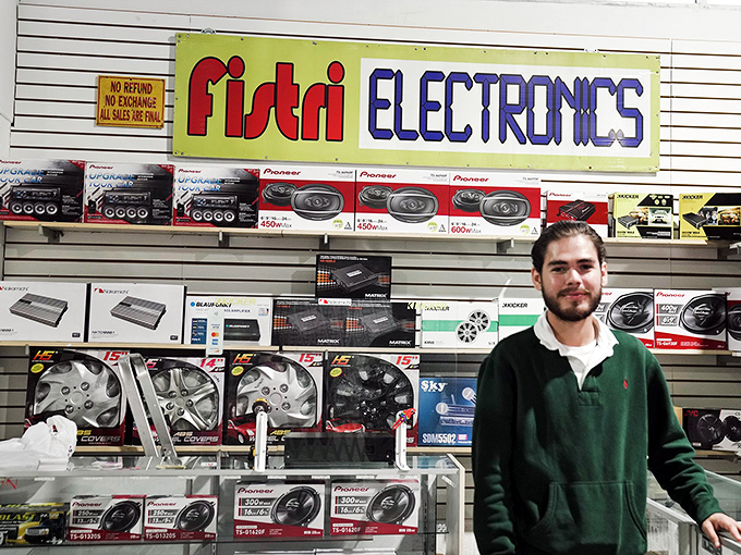 Electronics central promises to solve problems you didn't know existed, with gadgets that defy explanation but demand attention.