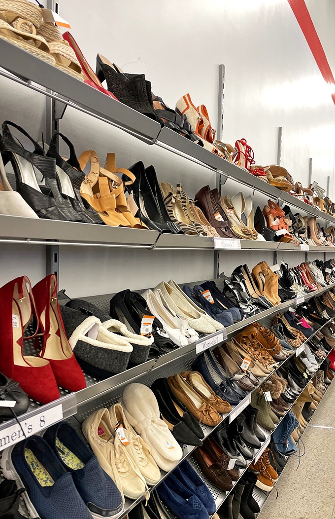 Cinderella had one fairy godmother; you have an entire wall of footwear possibilities. From practical flats to statement heels, your next favorite shoes await.