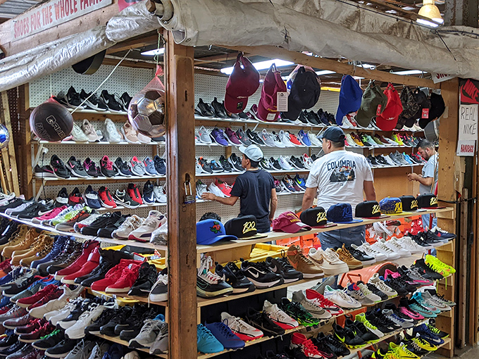 Sneaker seekers' nirvana. More athletic footwear than an Olympic Village, with prices that won't give your wallet a workout.