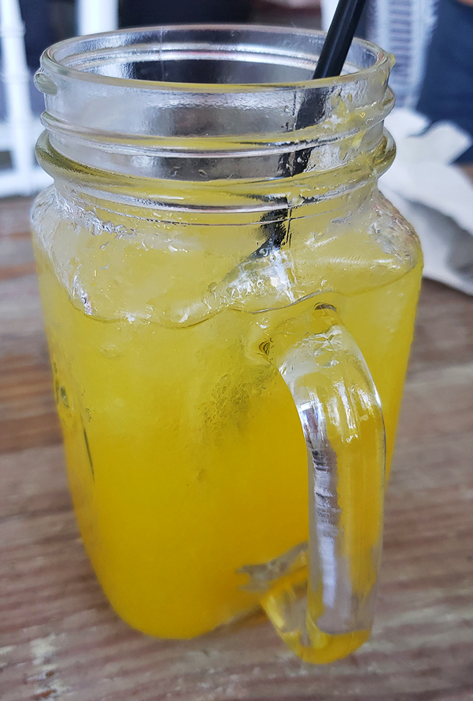 Mason jar orange juice so fresh you'll wonder if there's an orange grove hiding in the kitchen. Sunshine in liquid form.