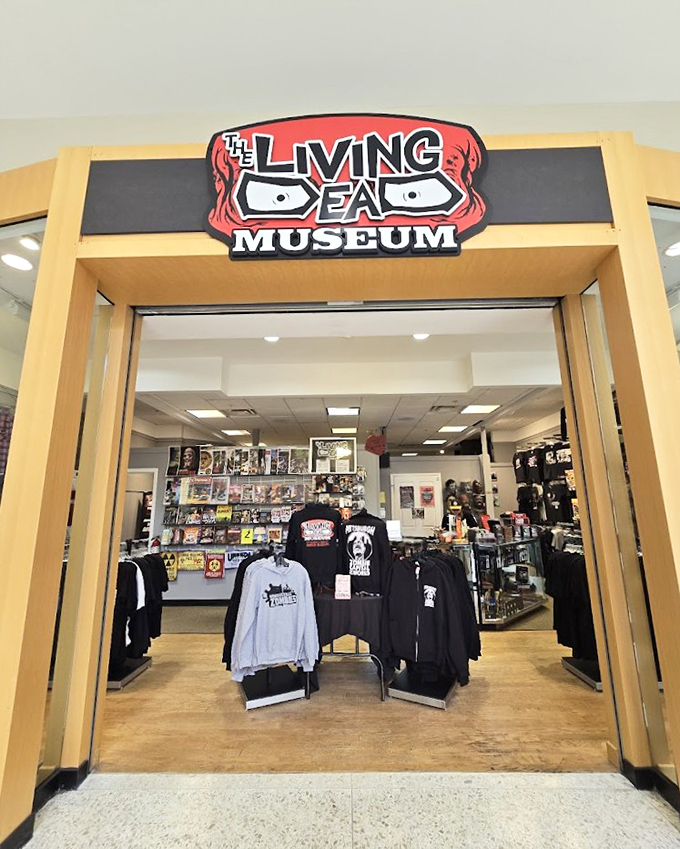 The gift shop offers everything a zombie enthusiast could desire. Come for the education, stay for the severed limb keychains!