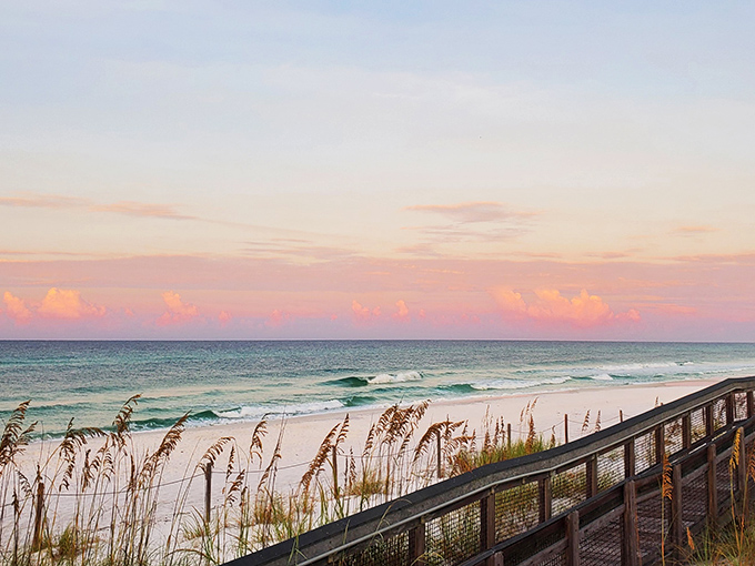 Cotton candy skies meet emerald waters. Grayton Beach sunsets paint the horizon in colors that would make Monet jealous.