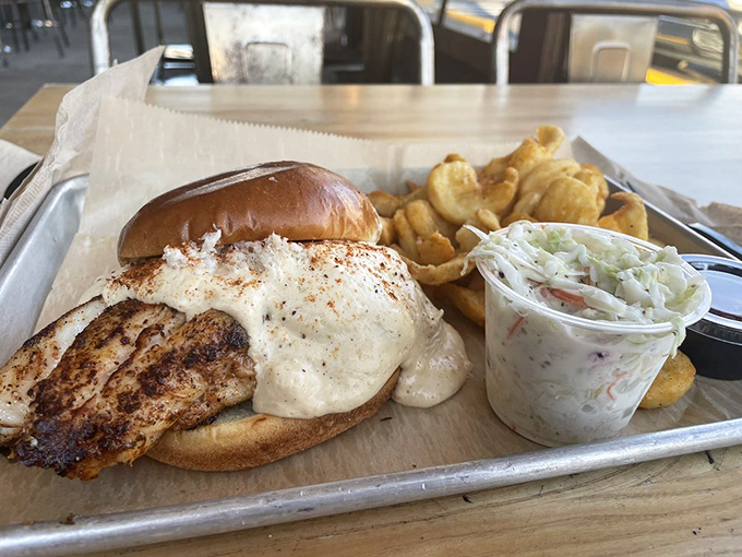 The Grouper Sandwich&mdash;Florida's unofficial state treasure. That blackened seasoning crust holding tender fish might make you consider relocating to Bartow.