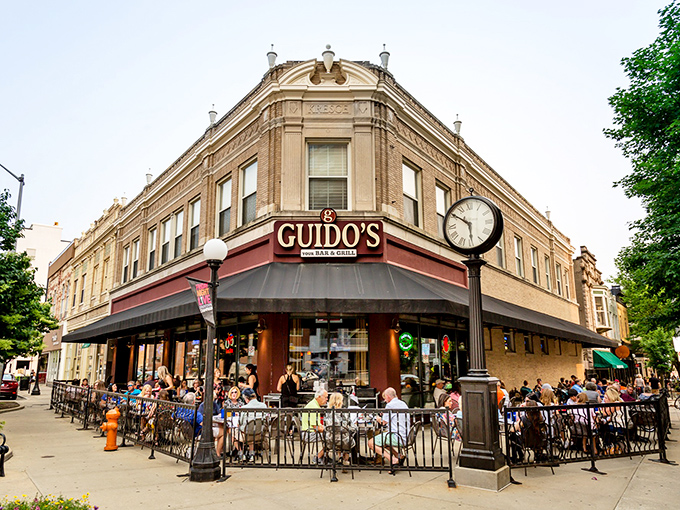 Guido's outdoor patio &ndash; where the people-watching rivals the menu and conversations flow as freely as the drinks.