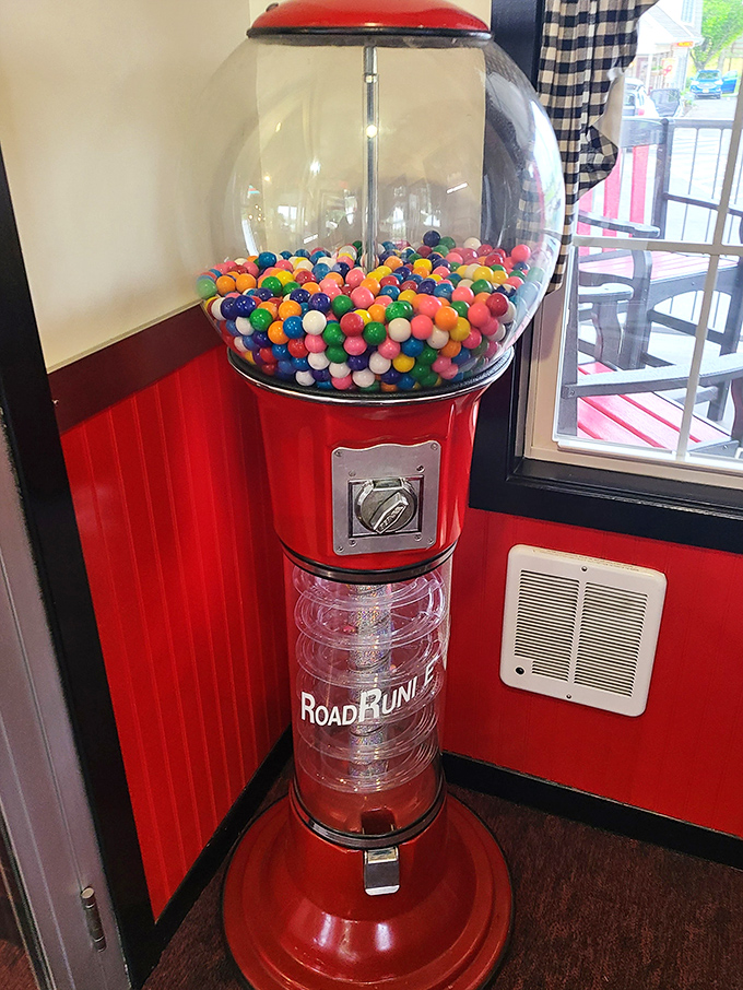 This vintage gumball machine isn't just decoration&mdash;it's a colorful reminder that some joys never go out of style.