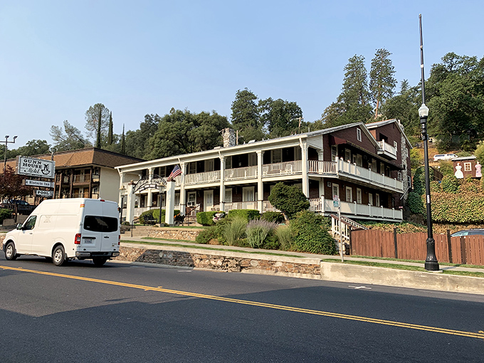 The historic Gunn House Hotel offers a glimpse of Gold Rush elegance with modern comforts—no prospecting skills required for this golden experience.